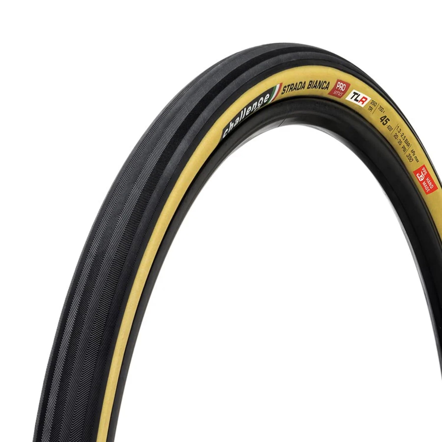 Challenge Strada Bianca Pro Tire - 700 x 45, Tubeless, Folding, Black ...