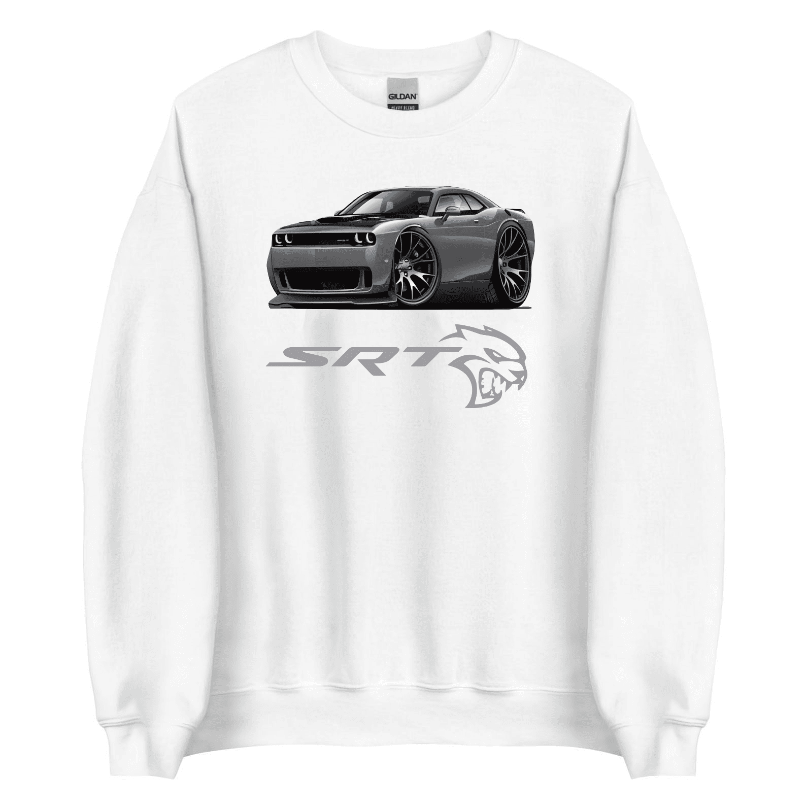 Challenger SRT HELLCAT CLASSIC GREY MUSCLE CAR DESIGN TSHIRT NEW ...