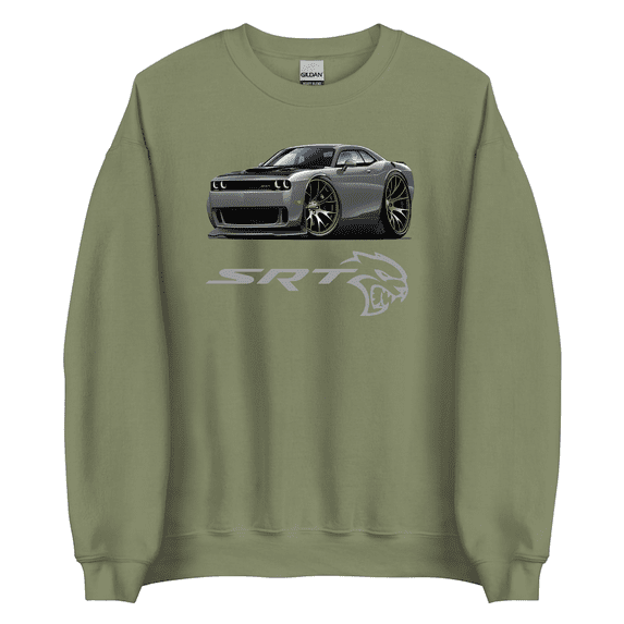 Challenger SRT HELLCAT CLASSIC GREY MUSCLE CAR DESIGN TSHIRT NEW ...