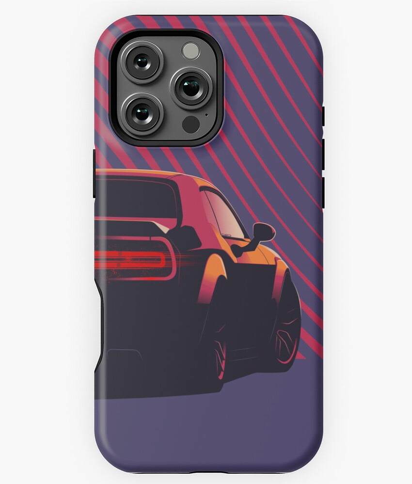 Challenger Scatpack Muscle Car Phone Case for iPhone 16 15 14 13 12 11 ...