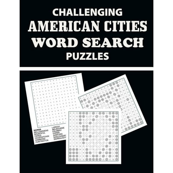 Challenging American Cities Word Search Puzzles : Have Fun and Learn ...