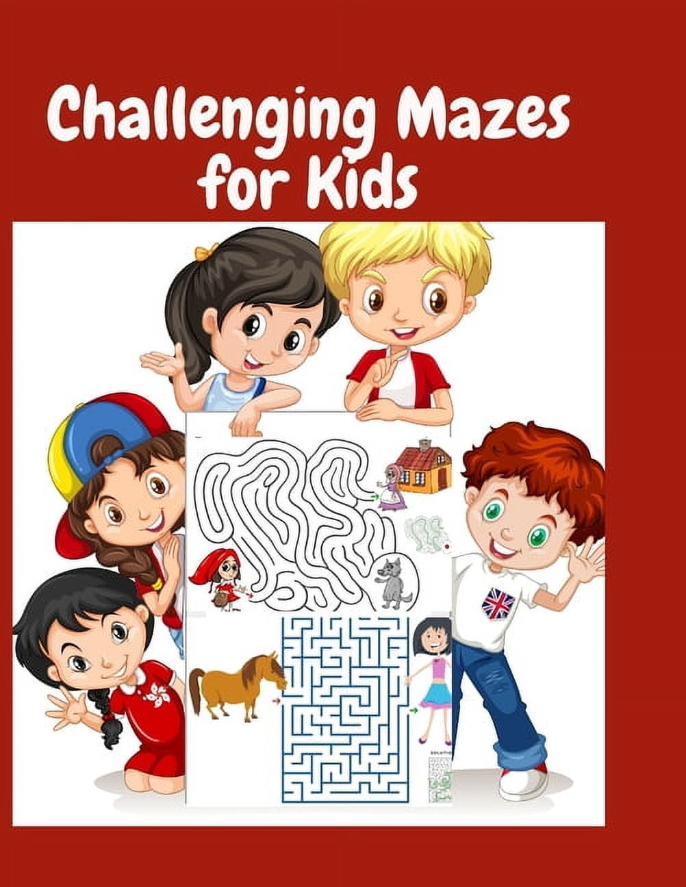 Challenging Mazes for Kids: Puzzle Books for Children & Teenagers for ...