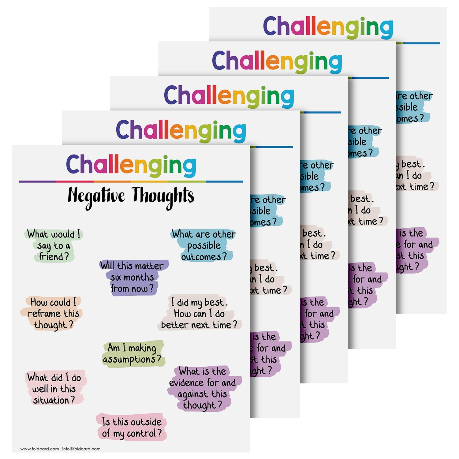 Challenging Negative Thoughts Calming Corner Poster – Feelings Emotions ...