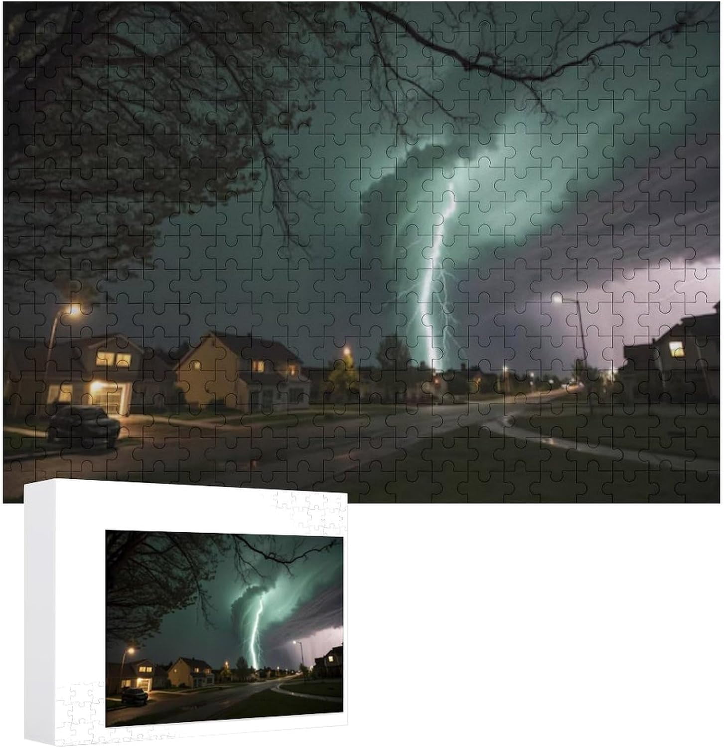 Challenging Puzzle Jigsaw Puzzle For Adults Striking Lightning Bolt ...