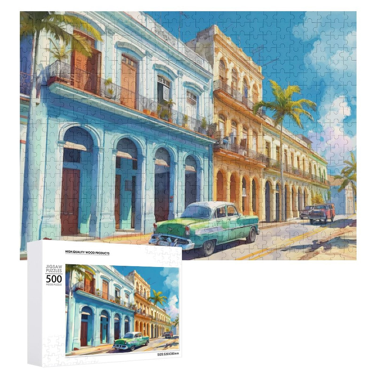 Challenging Retro Poster Puzzle for Adults and Kids - 500 Pieces of Fun ...