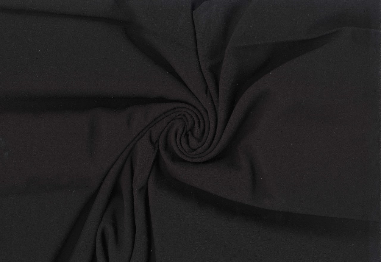 Challis Rayon Woven Fabric, Light Weight by the Yard (BLACK, ByYard ...