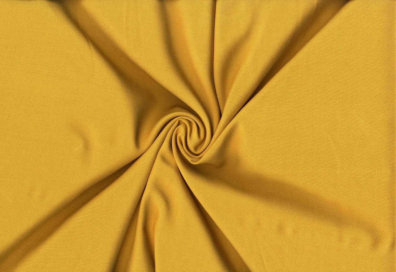 Challis Rayon Woven Fabric, Light Weight by the Yard (HONEYMUSTARD ...
