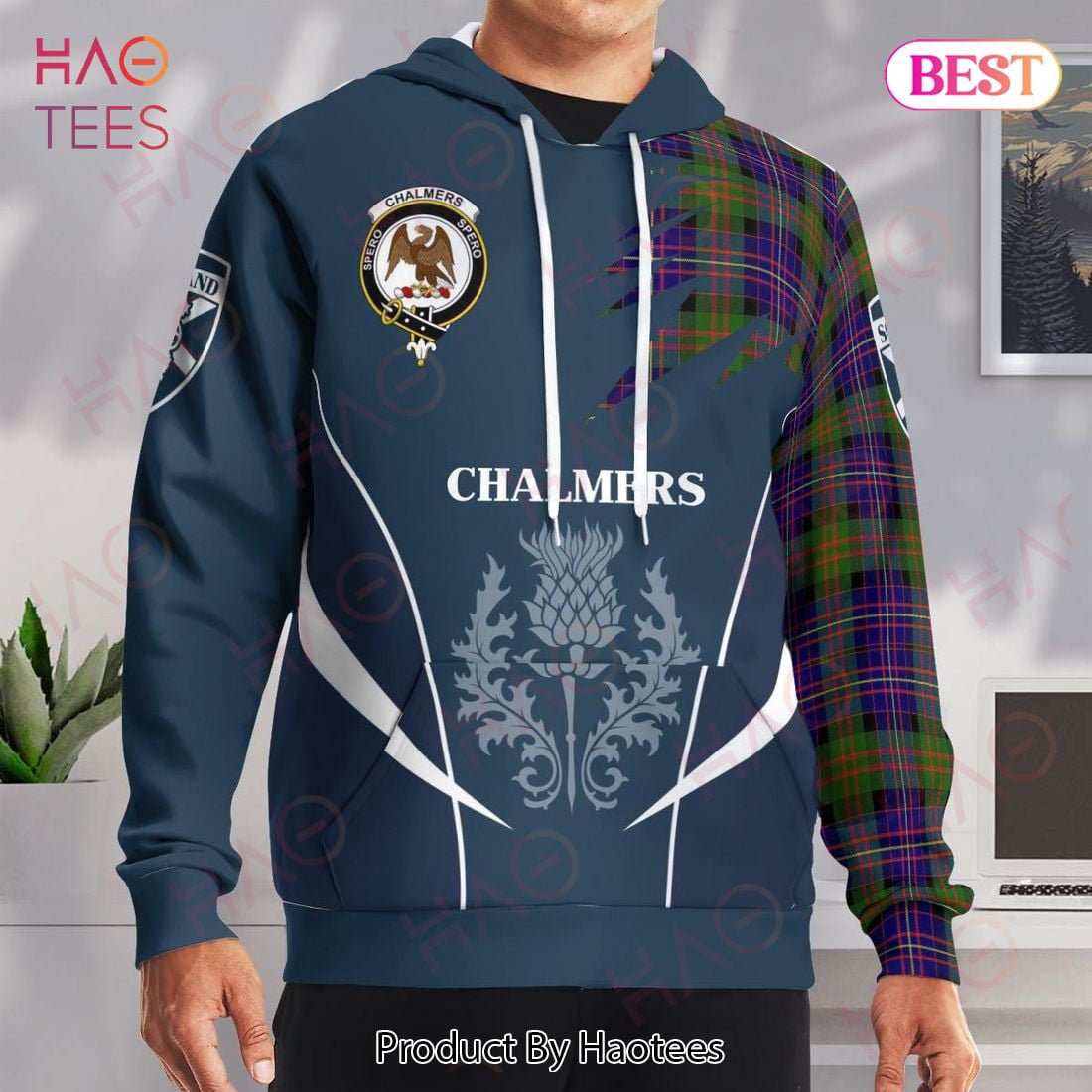 Chalmers Balnacraig Clan Badge Rampant Lion Hoodie - Walmart.com