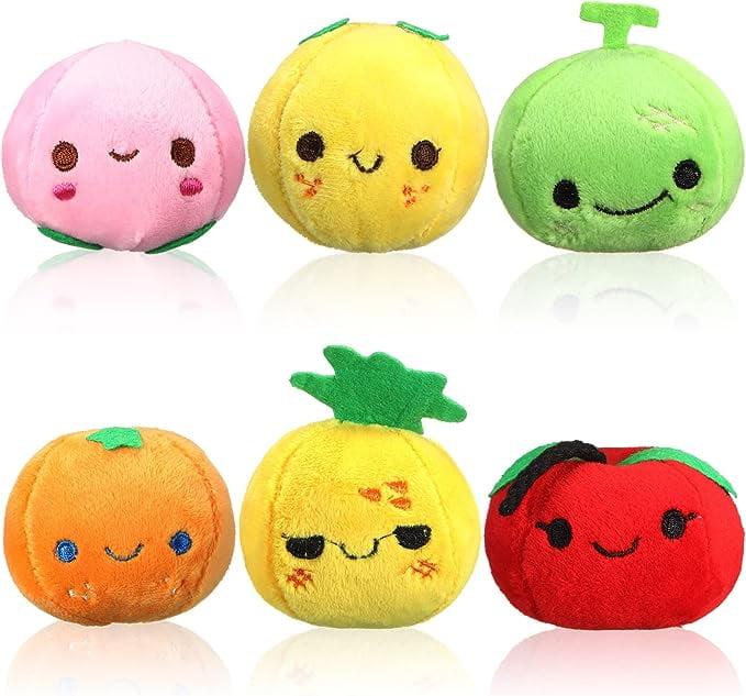 Chalyna 6 Pieces Soft Mini Plush Fruits Stuffed Colorful Fruits Set ...