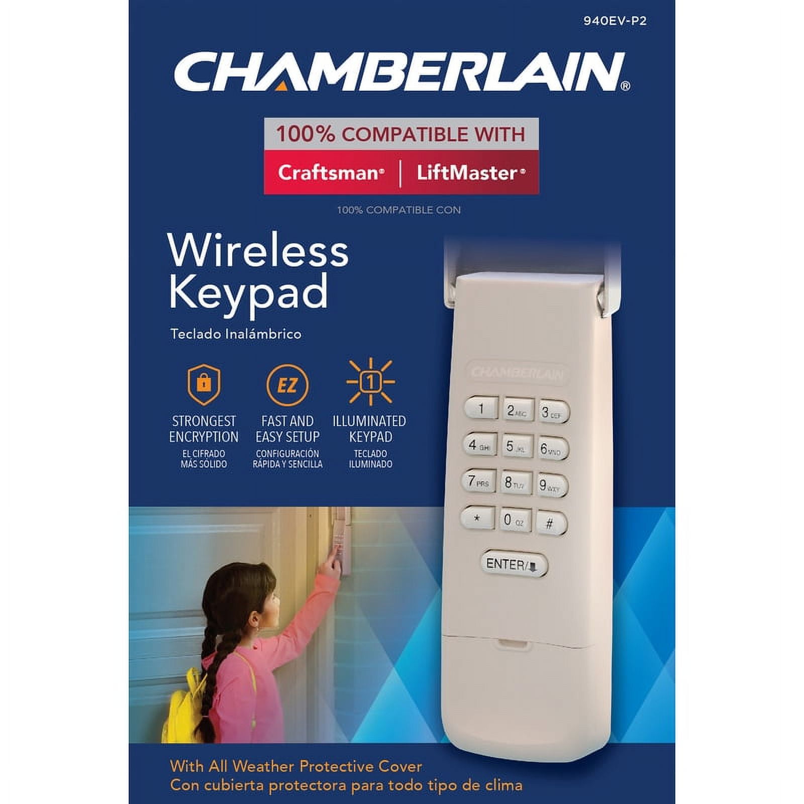 Free Shipping! Chamberlain Garage Keyless Entry Keypad Compatible with ...