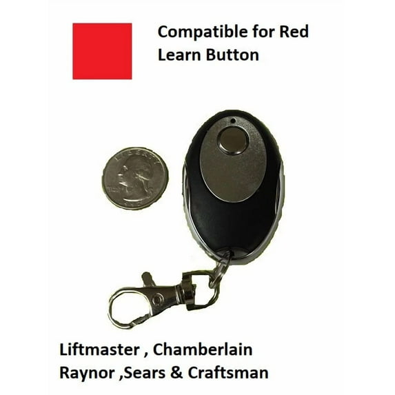 Chamberlain Replacement Garage Door Opener Remote Mini Red Learn Button ...