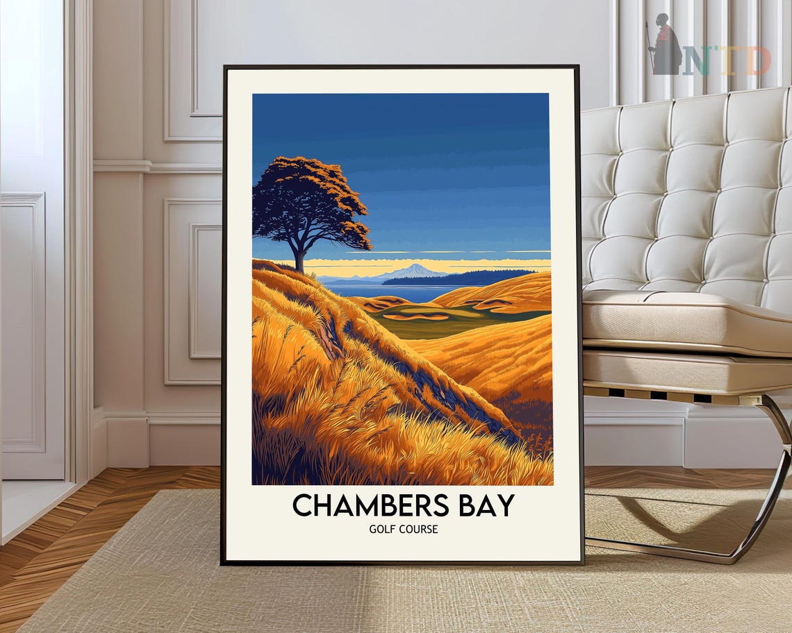 Chambers Bay Golf Course Print, Chambers Baychambers Bay Poster ...