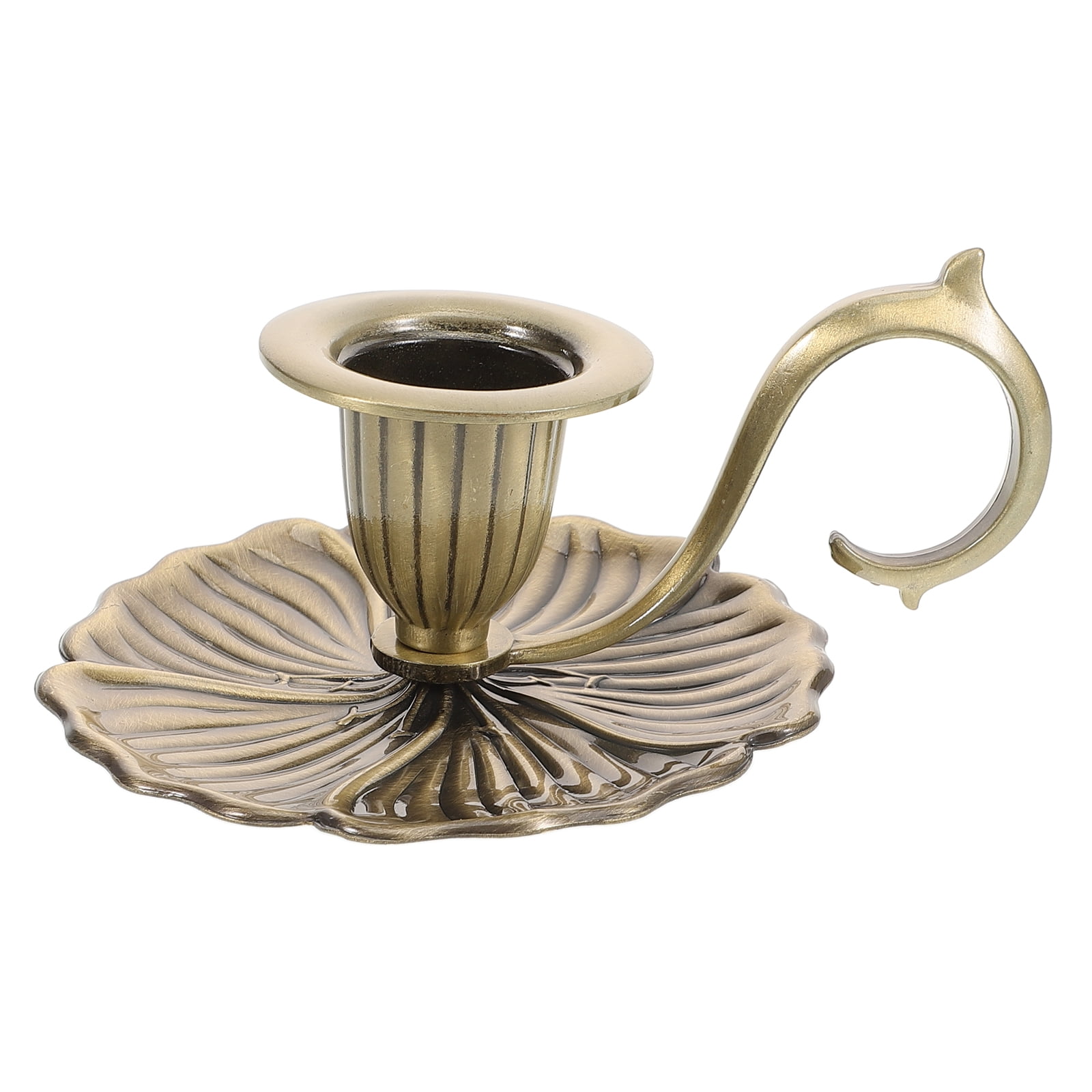 Chamberstick Candlestick Holders Vintage Bronze with Handle - Walmart.com