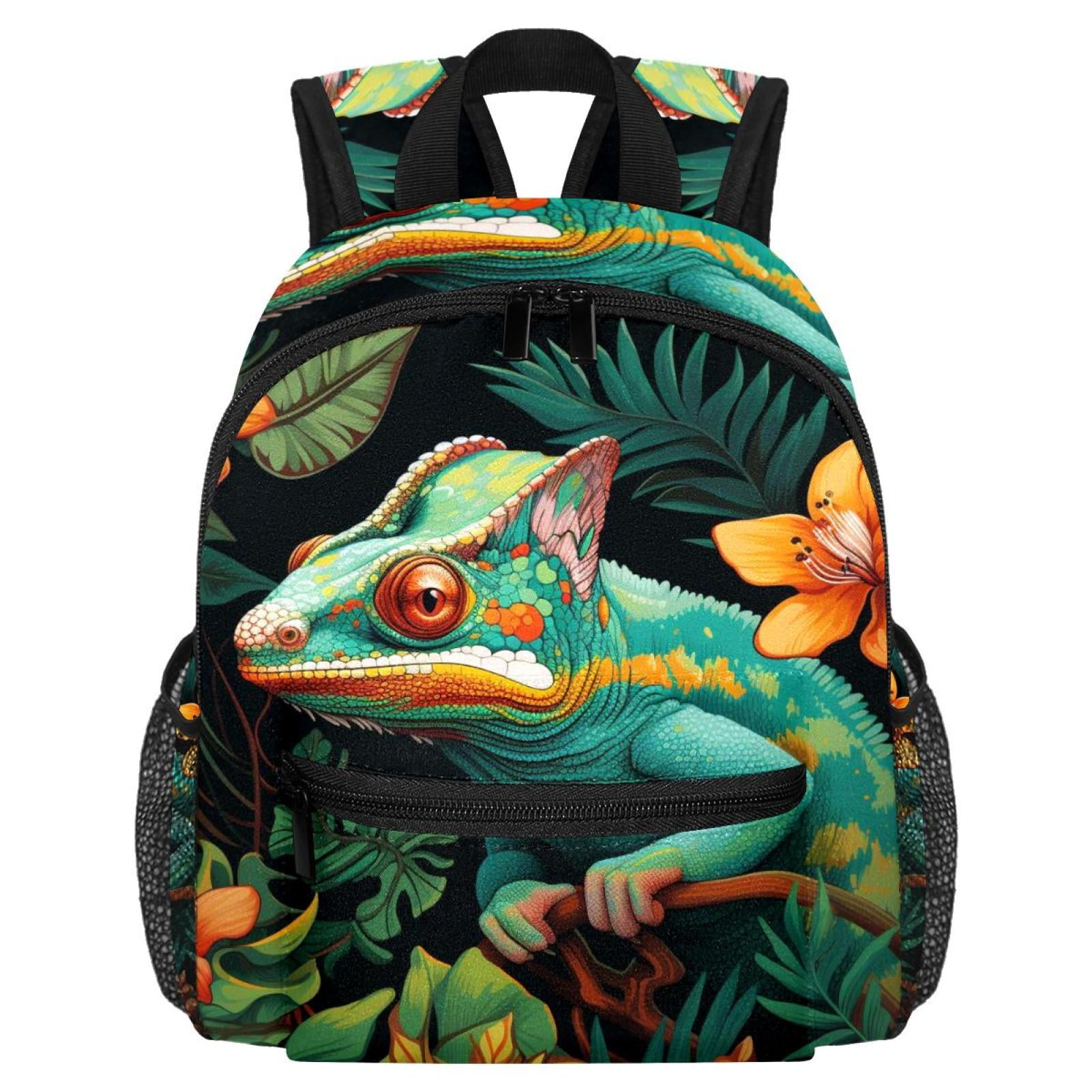 Chameleon Adjustable Shoulder Strap Backpack - Large Capacity, Printed ...