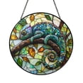 Chameleon Animal Stained Glass Style Window Suncatcher Hanging ...