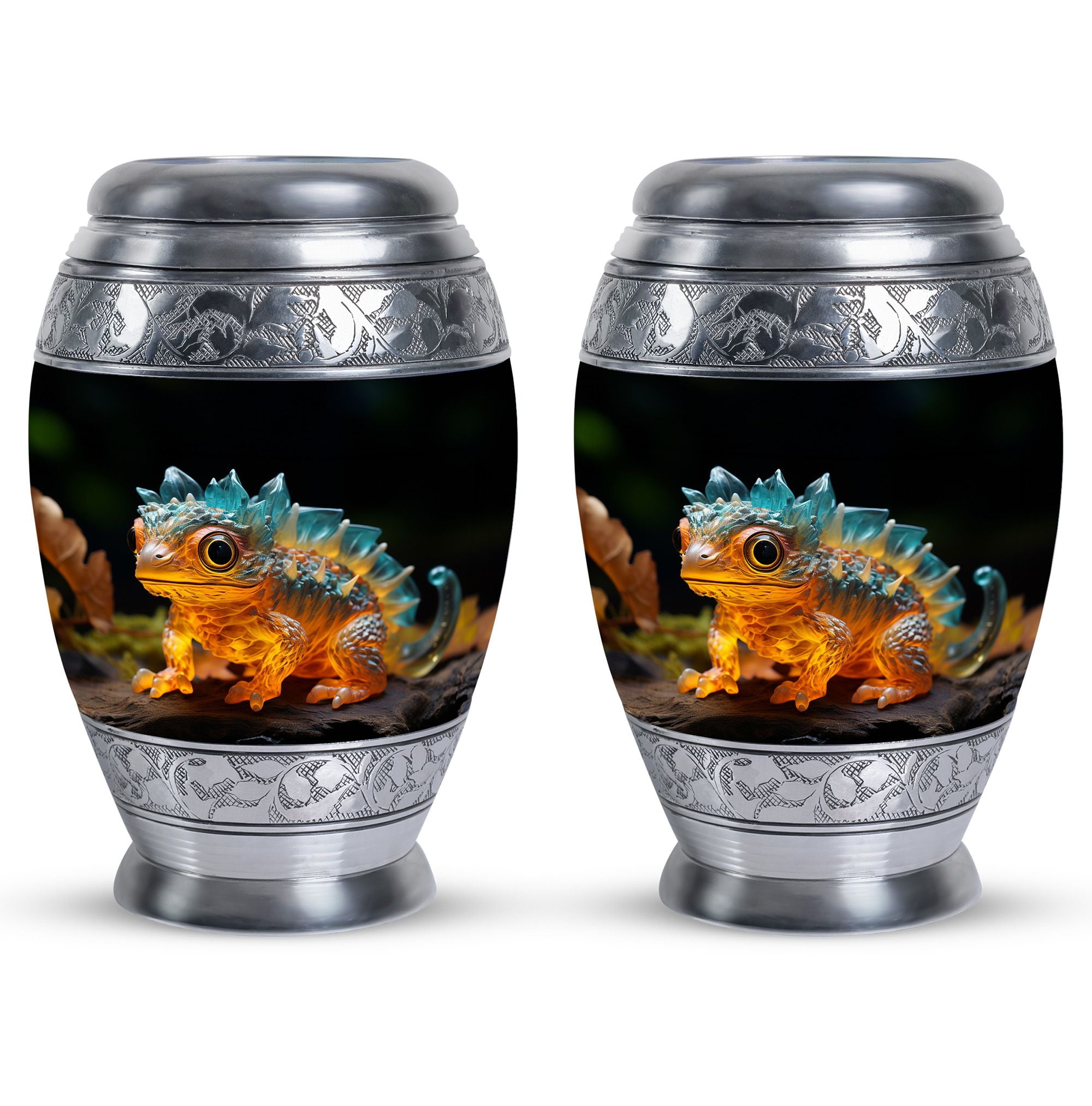 Chameleon Autumn Ember Gecko - Human Remains Urn - Sleek Miniature Urn ...
