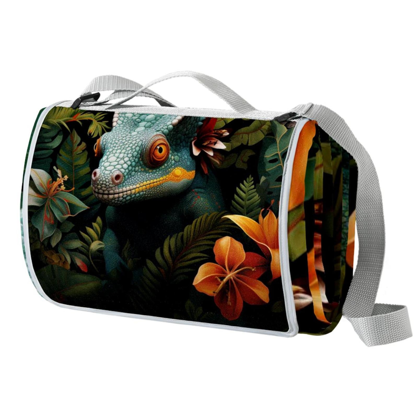 Chameleon Canvas Beach Blanket - Picnic Mat Outdoor Waterproof Sand ...