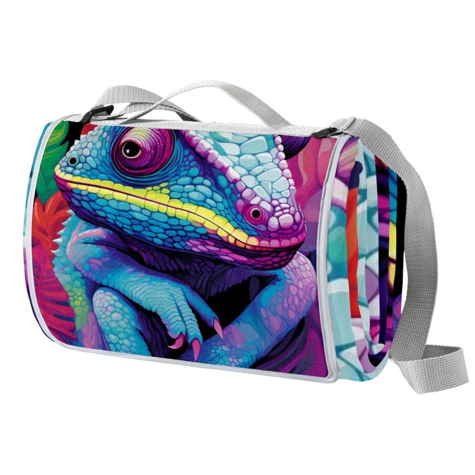 Chameleon Canvas Beach Blanket Picnic Mat for Outdoor Activities ...