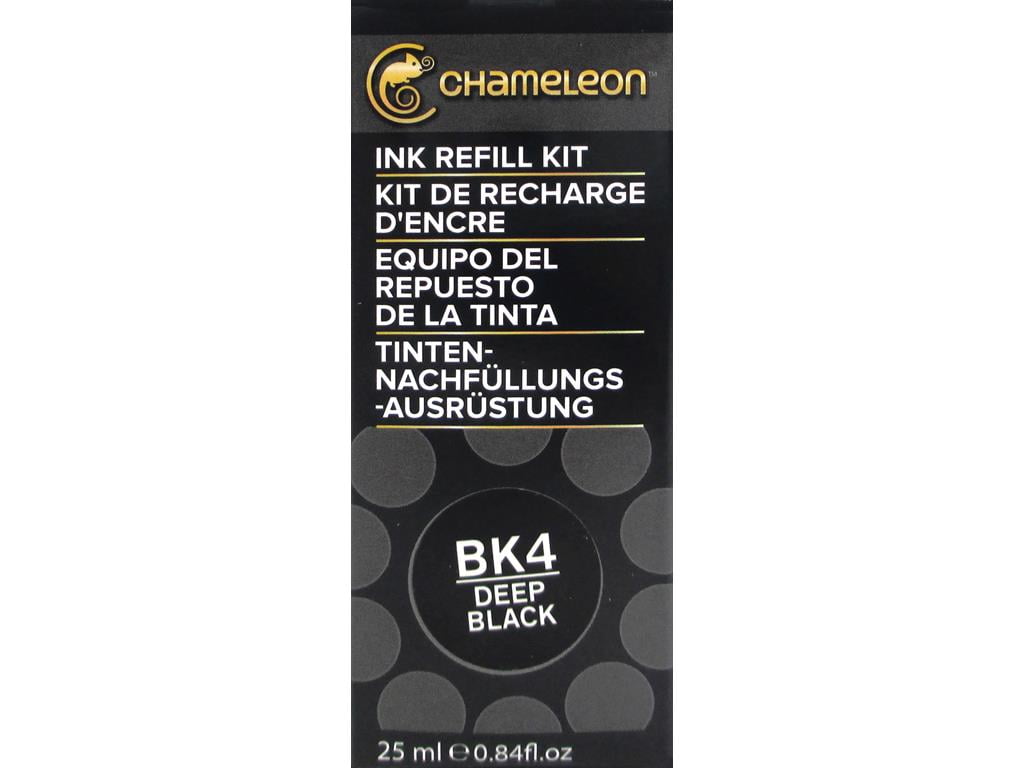 Chameleon Color Tones Ink Refill Kit, Deep Black BK4 25ml - Walmart.com