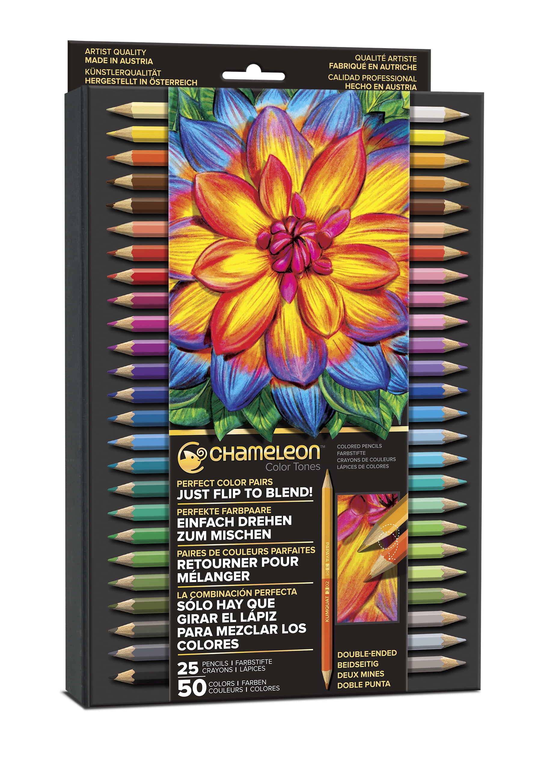 Chameleon Color Tones Set Of 25 Double Ended Art Pencils (50 Color ...