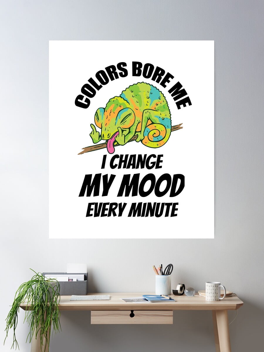 Chameleon - Colors Are Boring Poster Wall Art, Modern Wall Decor For ...