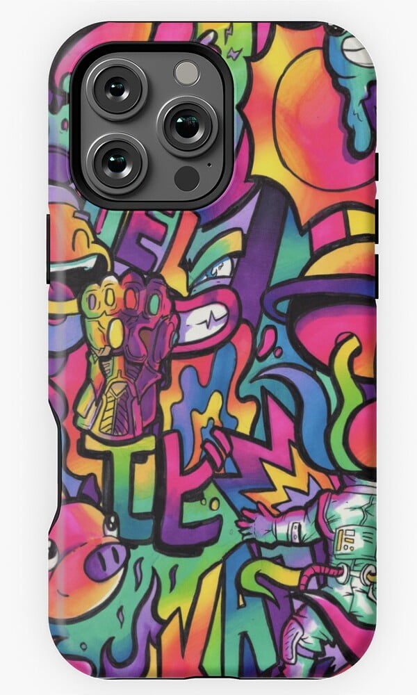 Chameleon Copic Marker Doodle Phone Case for iPhone 16 15 14 13 12 11 Pro Max - Walmart.com