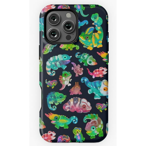 Chameleon Dark Art Reptile Lizard Illustration iPhone 11–16 Pro Max ...