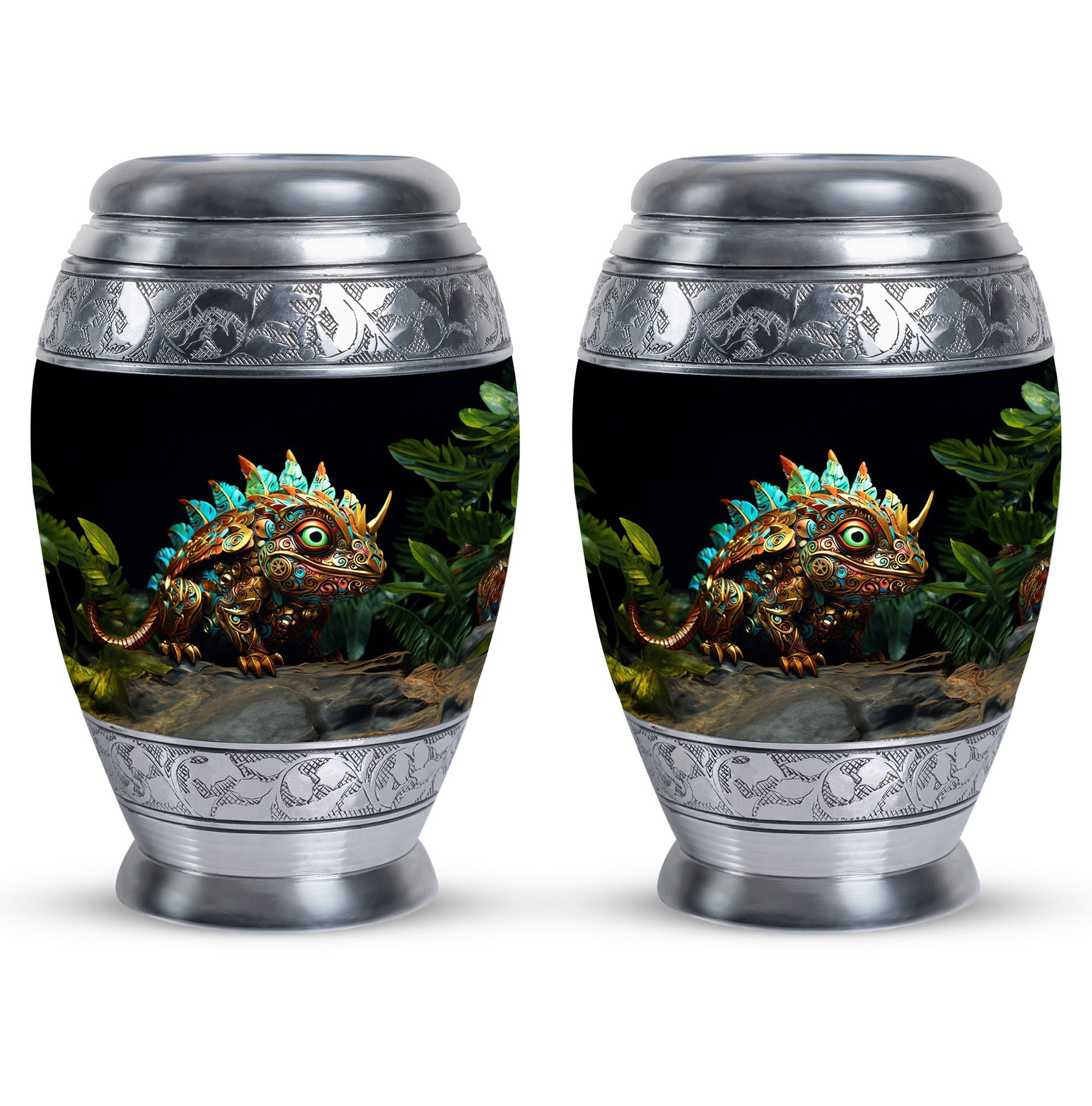 Chameleon Enchanted Creatures Of Forest - Urns For Human Ashes Large ...