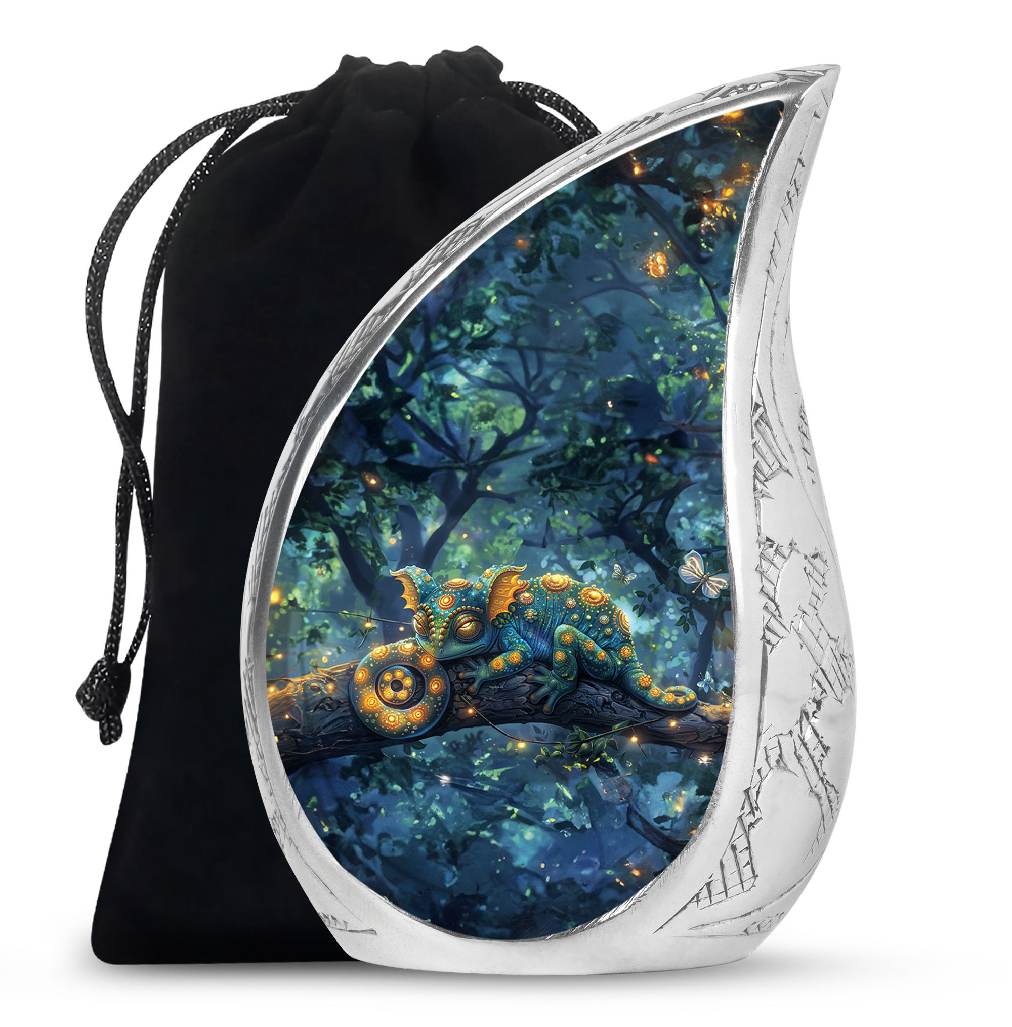 Chameleon Enchanted Urns for Ashes, Large Urns for Human Ashes 10 Inch ...