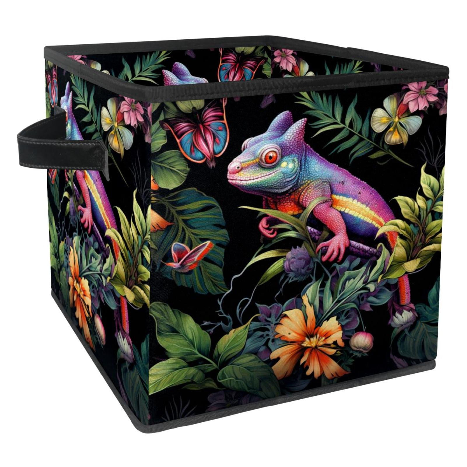 Chameleon Foldable Cube Organizer with Handle, 10.8"x10.5"x10.6", Large ...
