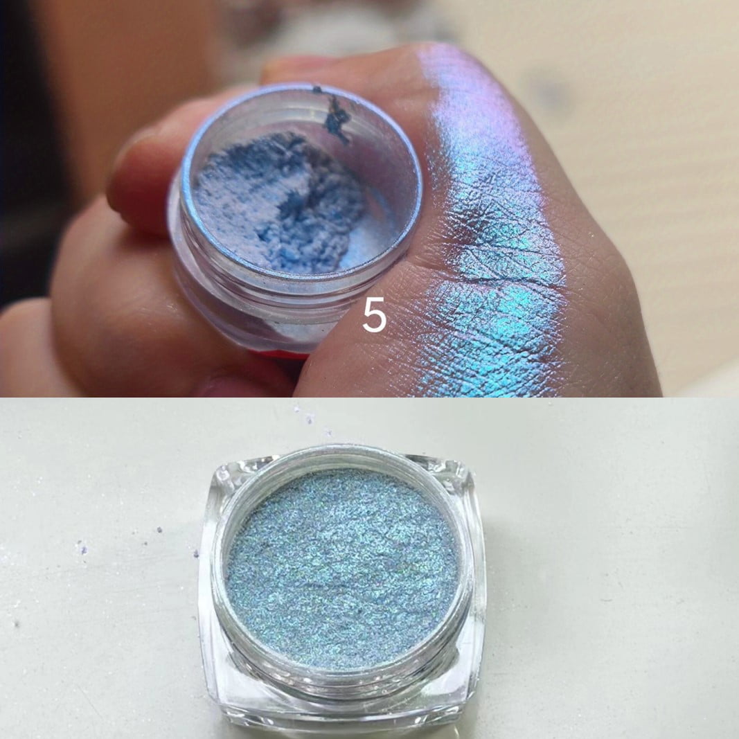 Chameleon Glitter Eyeshadow Pearly Shimmer for Brightening Contouring, Metallic Gradient Colors ...