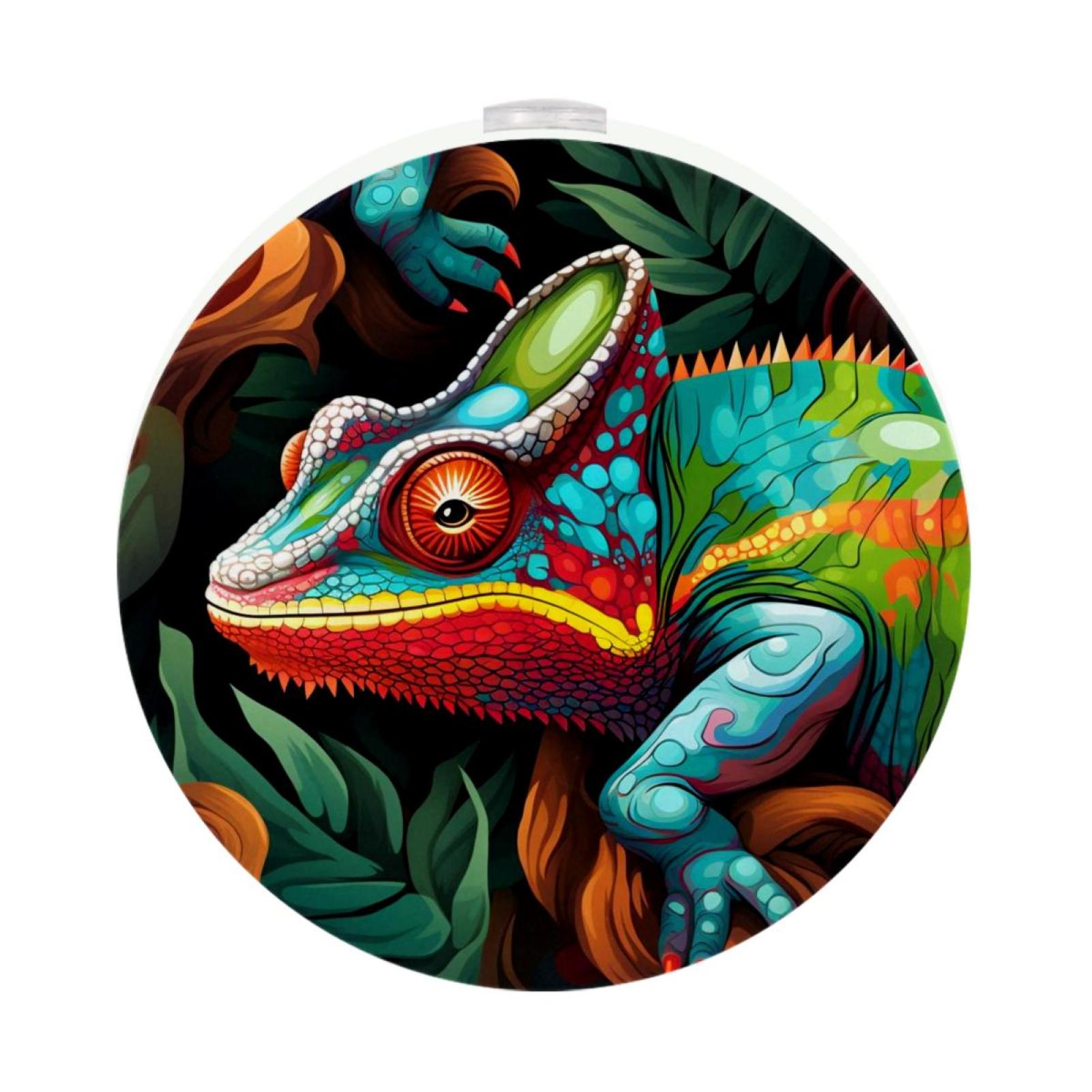 Chameleon LED Round Night Light-2PCS, Motion Sensor Plug-in Nightlight ...