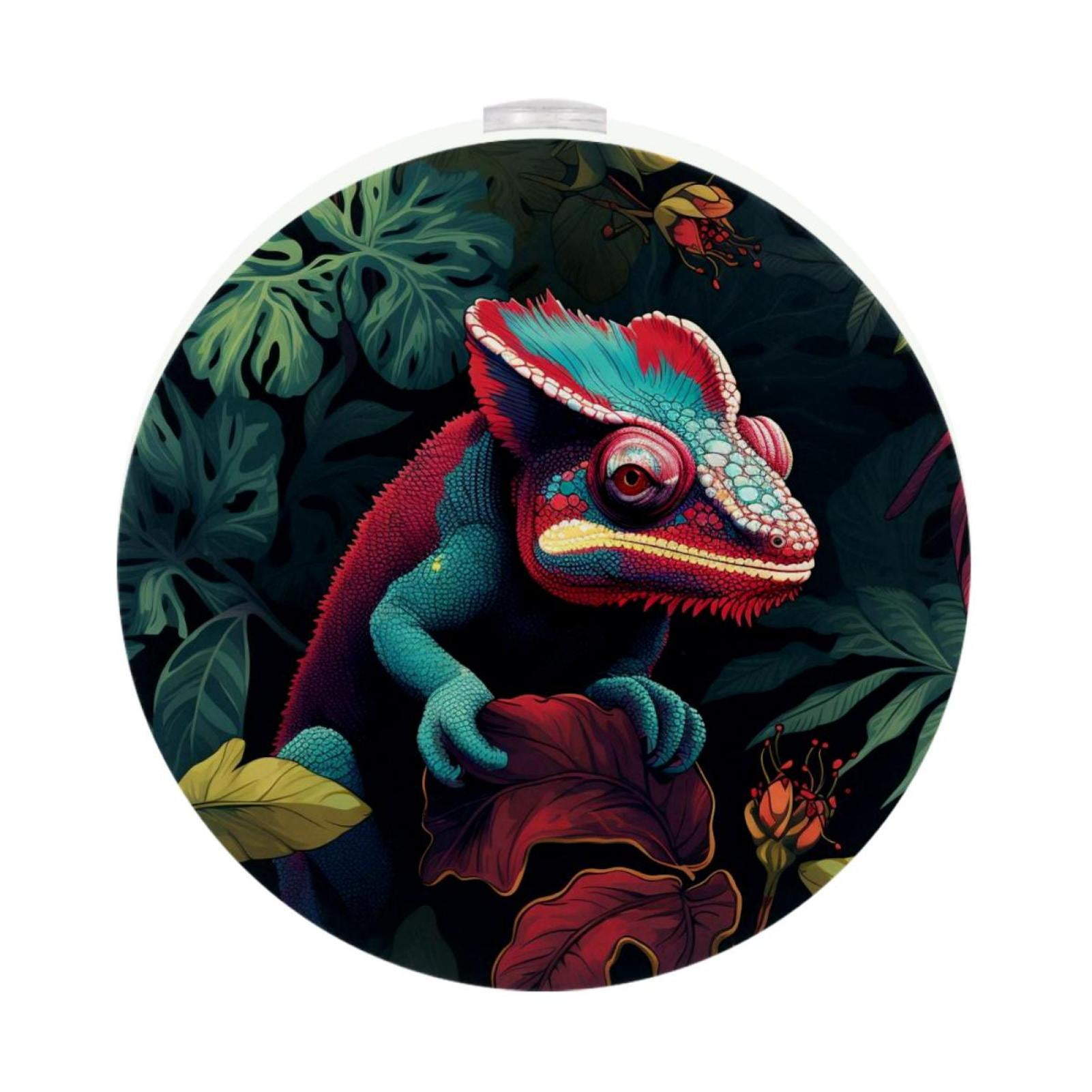 Chameleon LED Round Night Light-2PCS, Plug-in Auto Dusk to Dawn Sensor ...