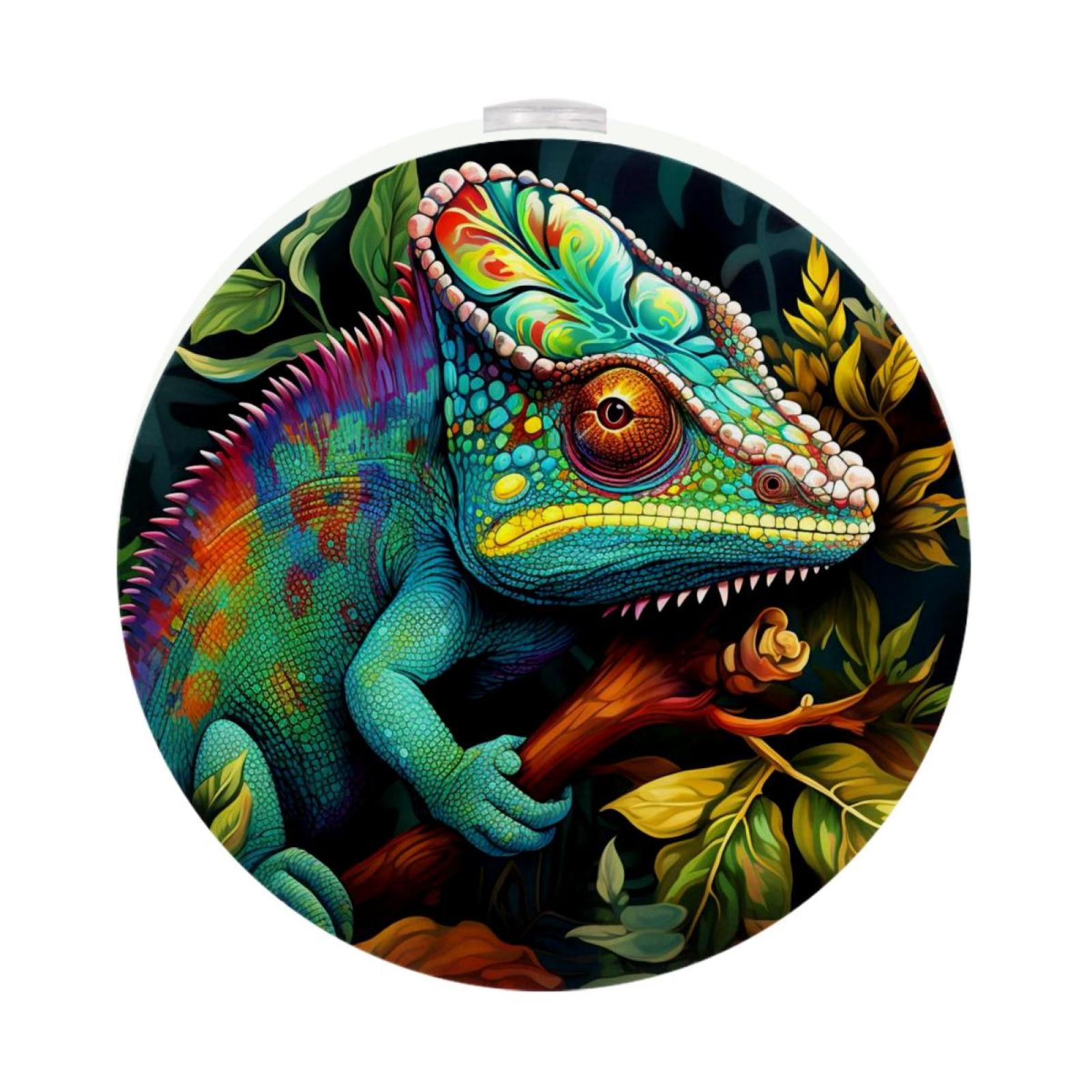 Chameleon LED Round Night Light-2PCS, Plug-in Dusk-to-Dawn Auto Sensor ...