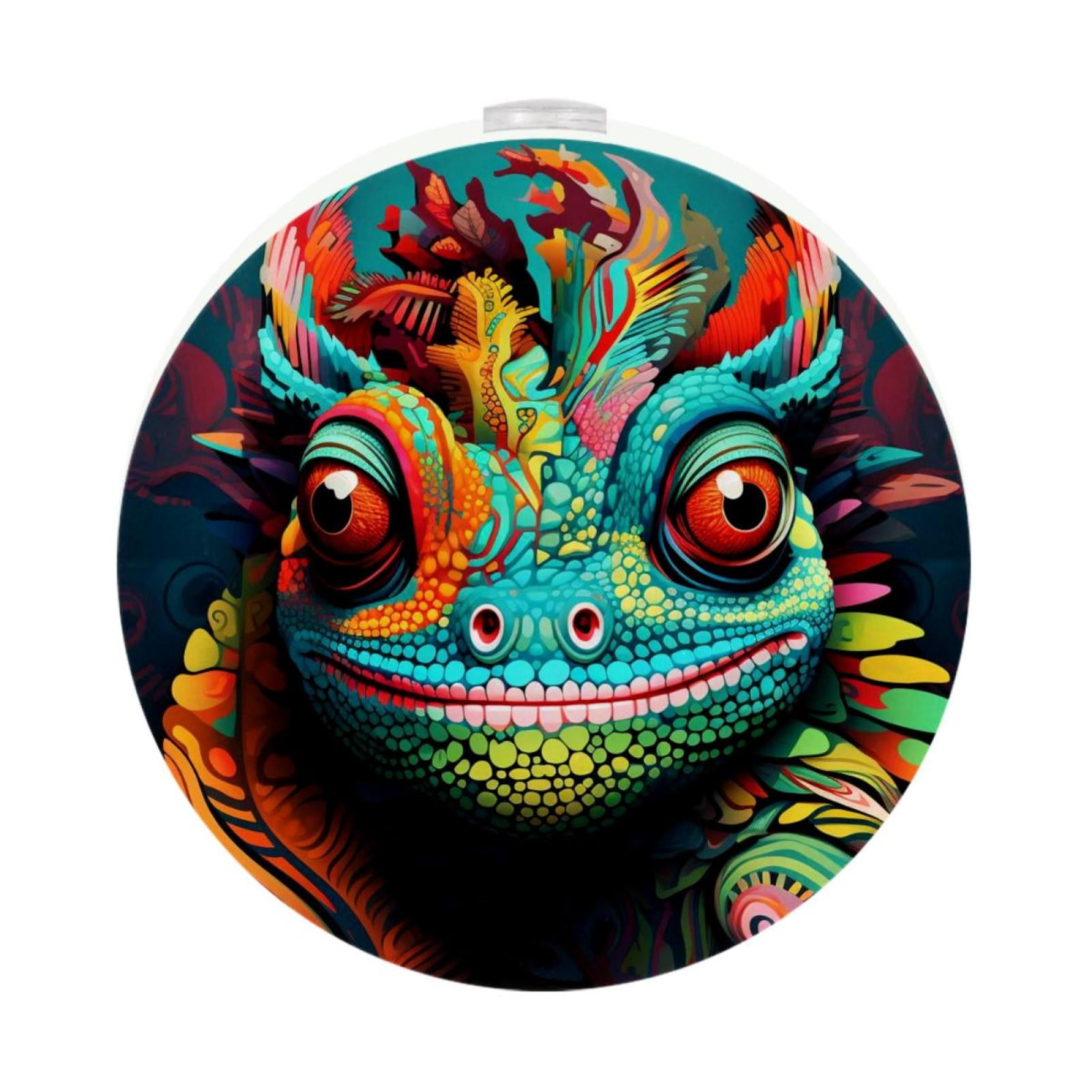 Chameleon LED Round Night Light-2PCS, Plug-in Mini Wall Socket Soft ...