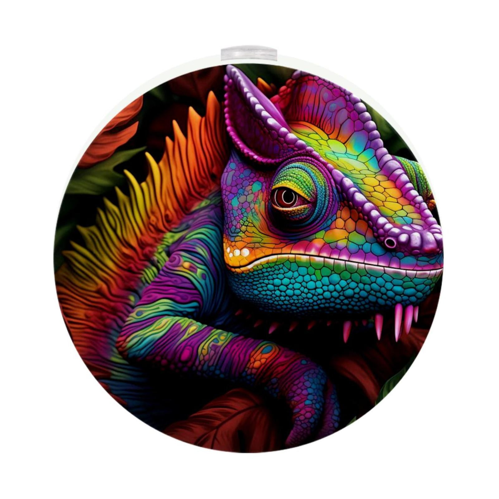 Chameleon LED Round Night Light-2PCS Ultra Bright Candle Battery ...