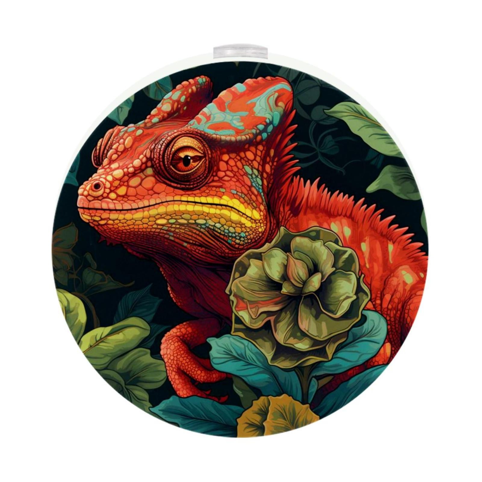 Chameleon LED Round Night Light- Set of 2, Portable Rechargeable Mini ...