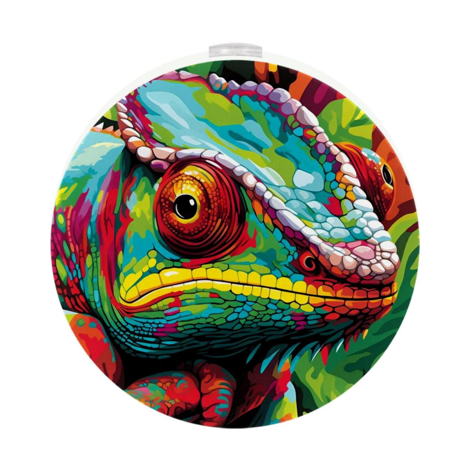 Chameleon LED Round Night Light- Set of 2, Portable Rechargeable Mini ...