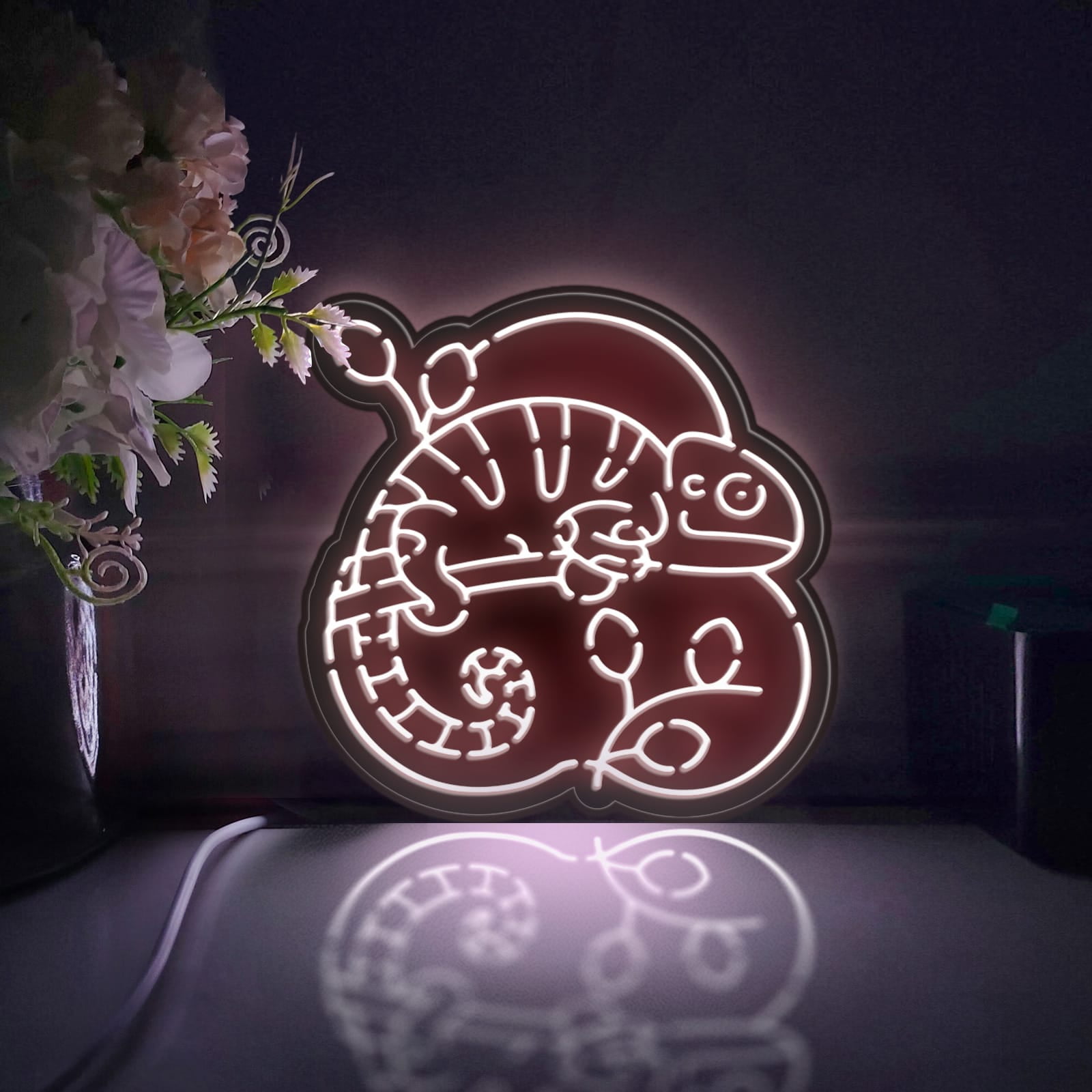 Chameleon Led Light Box, Dimmable Neon-Like Light Signs USB Power for ...