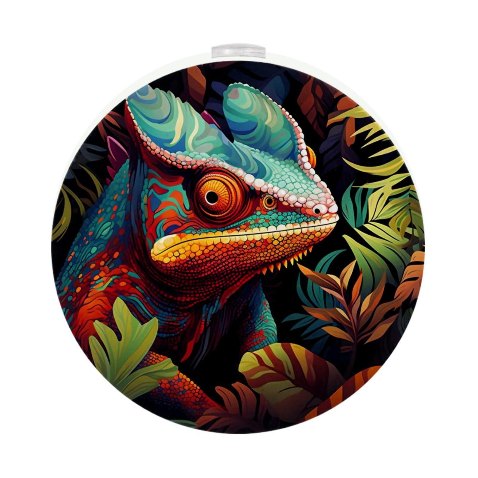 Chameleon Led Round Night Light-2pcs, Gentle Glow Plug in Wall Lamp for ...