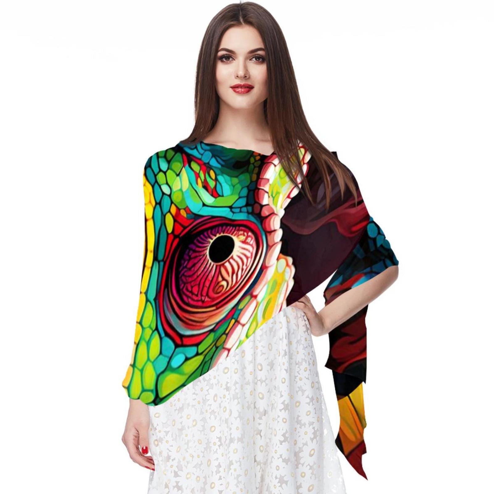 Chameleon Light and Breathable Chiffon Yarn Silk Scarf - Translucent ...