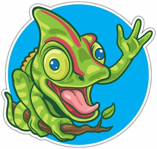 Chameleon Lizard Animal Car Window Stickerphone Decal Water Bottle ...