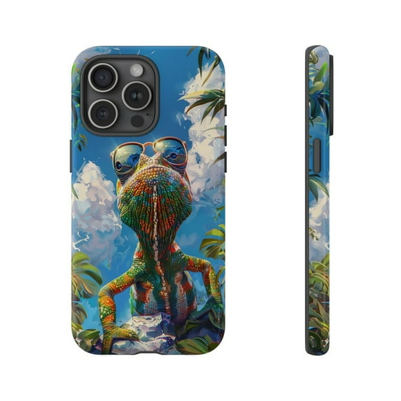 Chameleon Lizard Reptile Sunny Sky Animal Art Phone Case for 11 12 13 ...