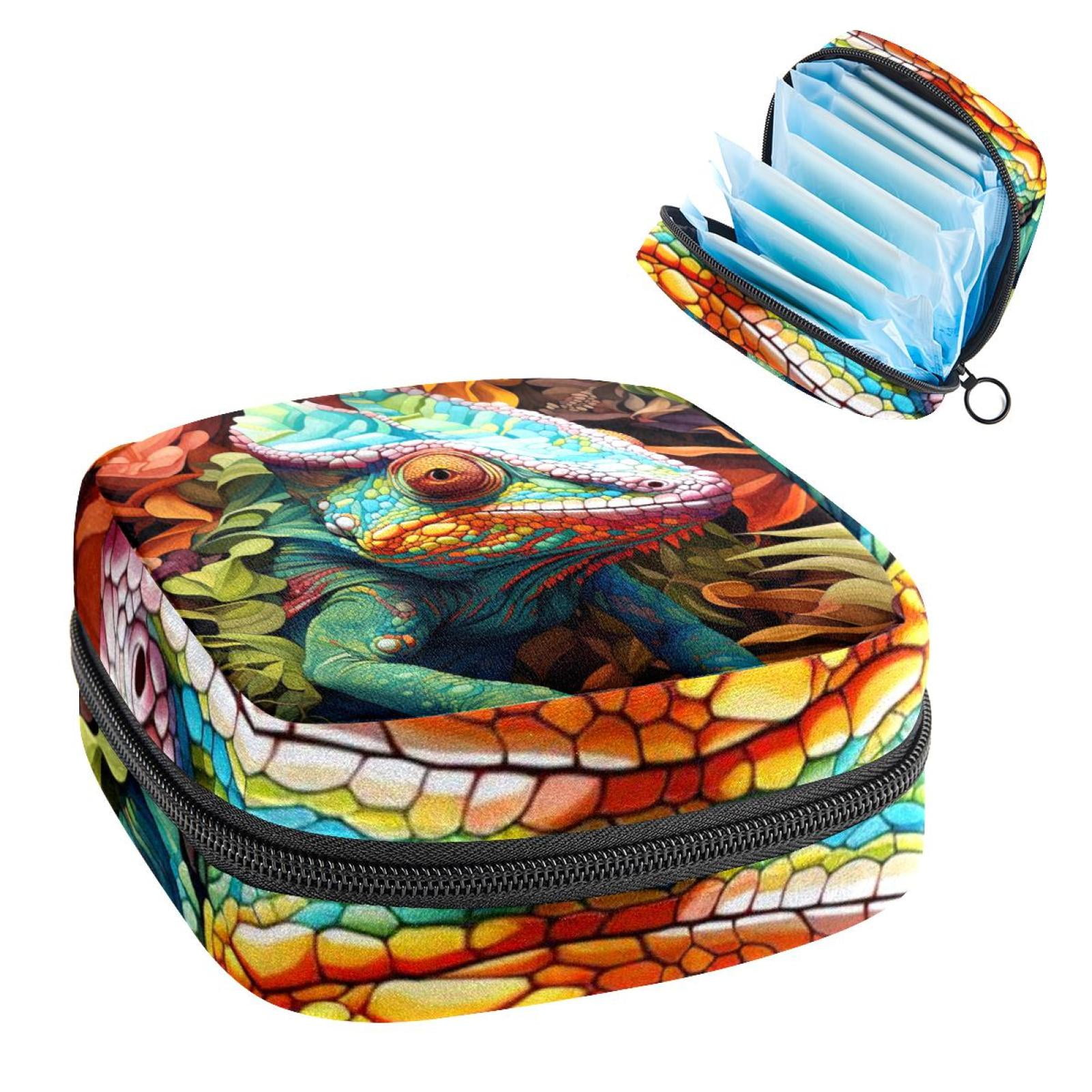 Chameleon Sanitary Napkin Bag Period Pouch Travel Organizer Zipper ...