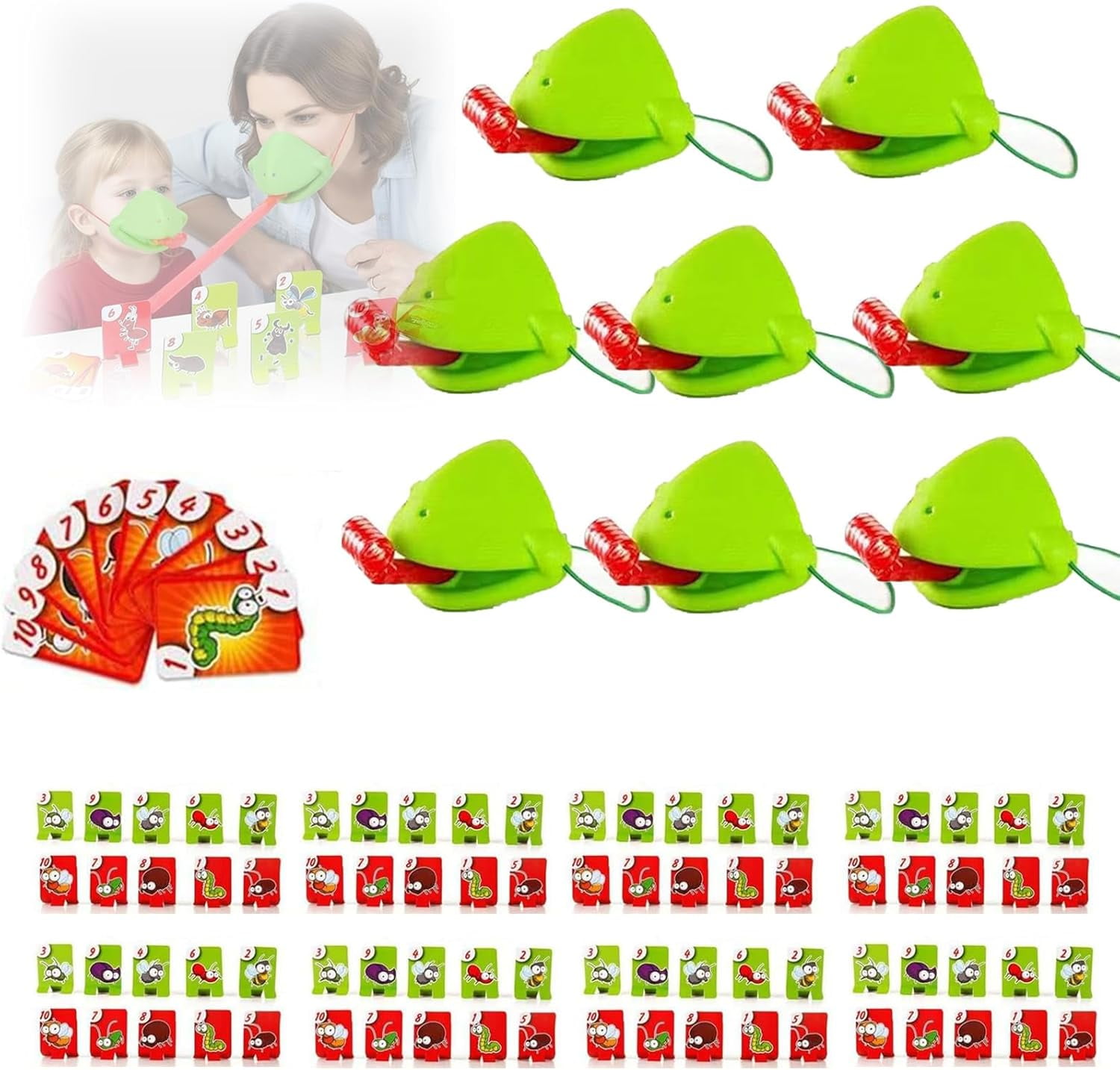 Chameleon Tongue Shooting Game, Lizard Party Blower Masks with Blowing ...