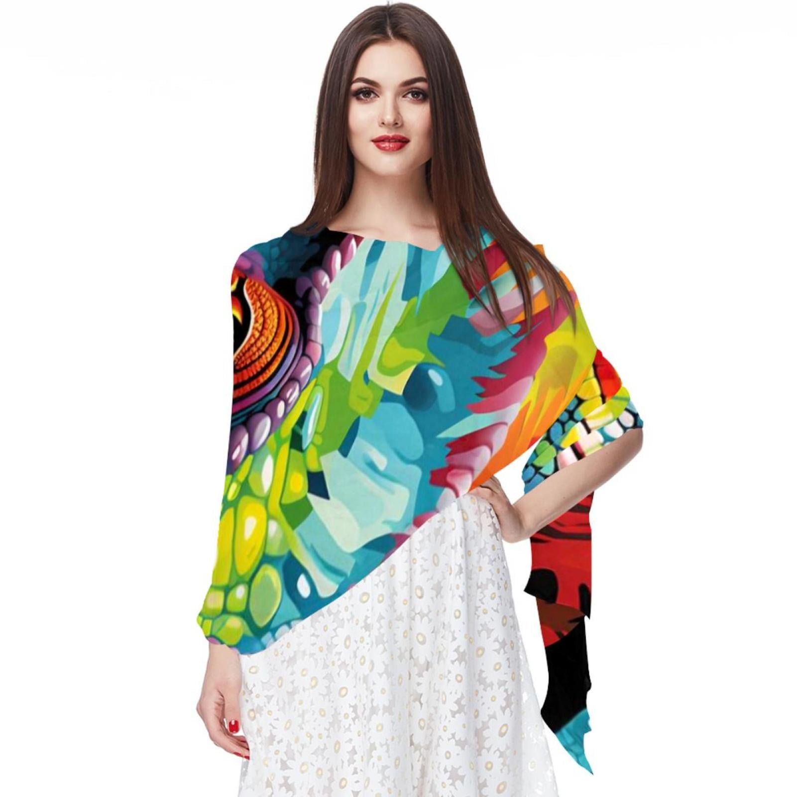 Chameleon Translucent Chiffon Yarn Silk Scarf - Light Breathable ...