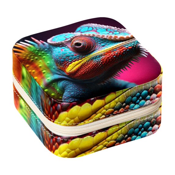 Chameleon Travel Portable Square Jewelry Box: Storage Box, Decorative ...