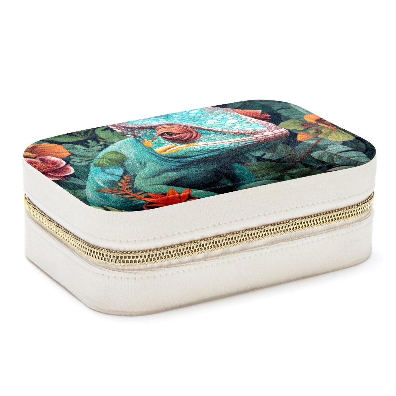 Chameleon Velvet Portable Jewelry Stand with Removable Compartment ...