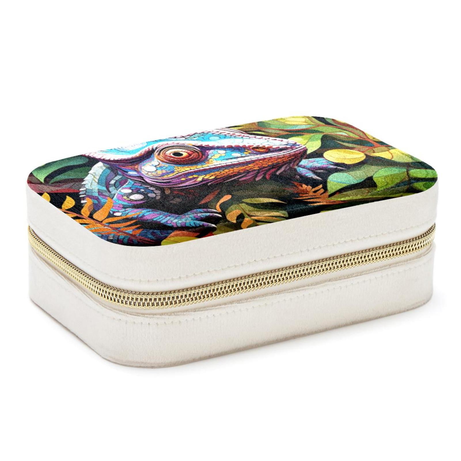 Chameleon Velvet Portable Travel Organizer Box with Removable ...
