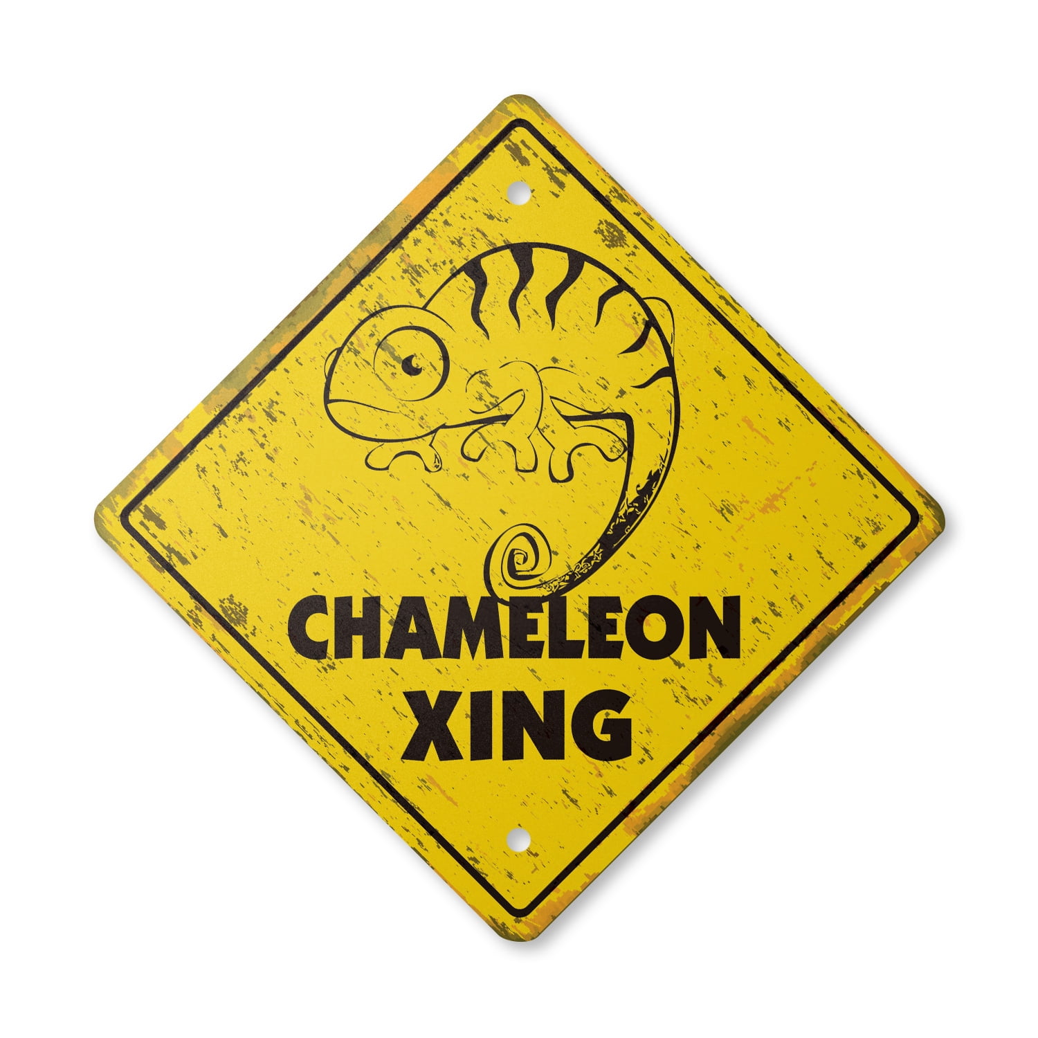 Chameleon Vintage Crossing Sign Zone Xing | Indoor/Outdoor Plastic | 12 ...